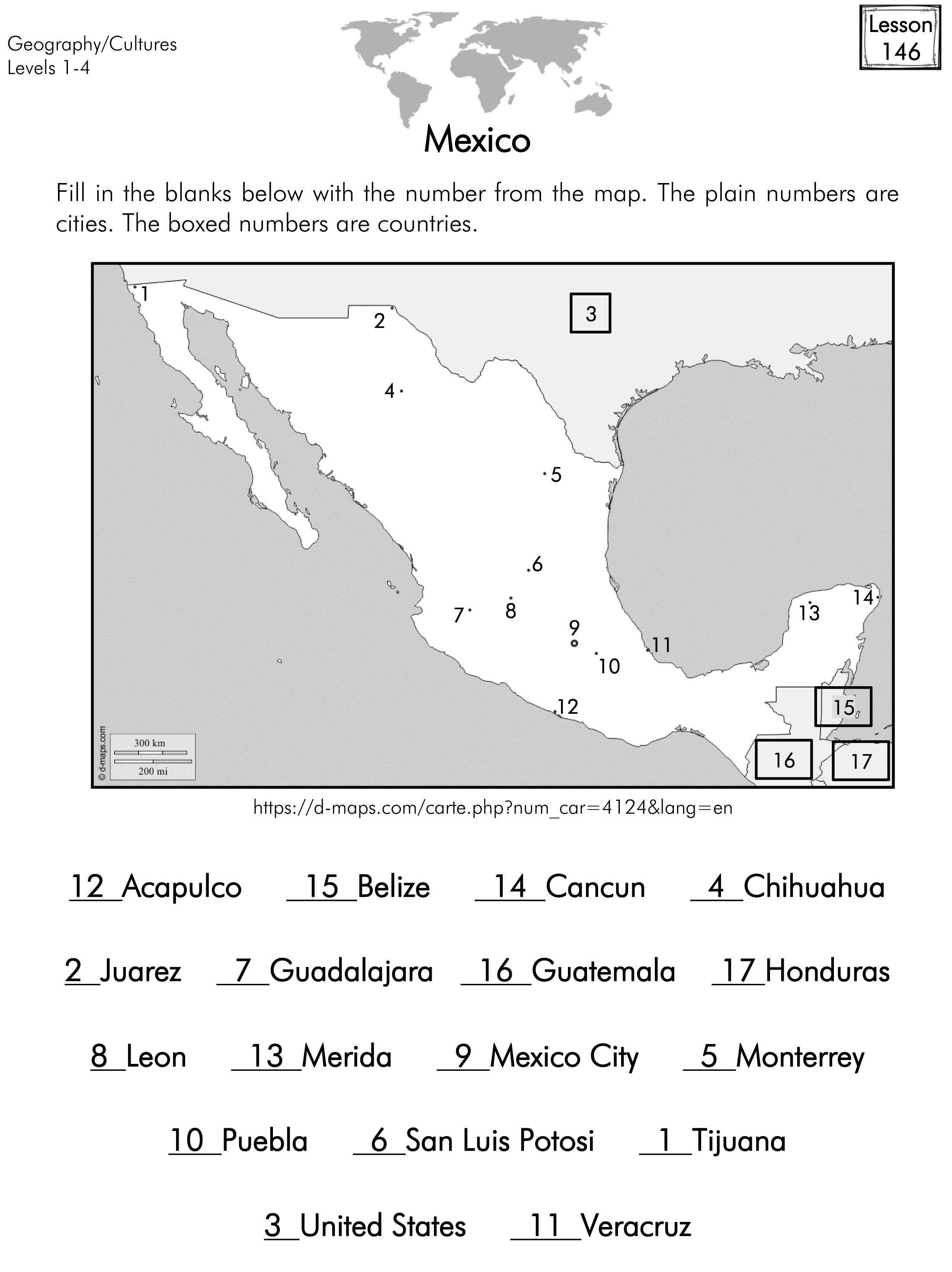 Geography 1-4 Answers Lesson 146 – Easy Peasy All-in-One Homeschool