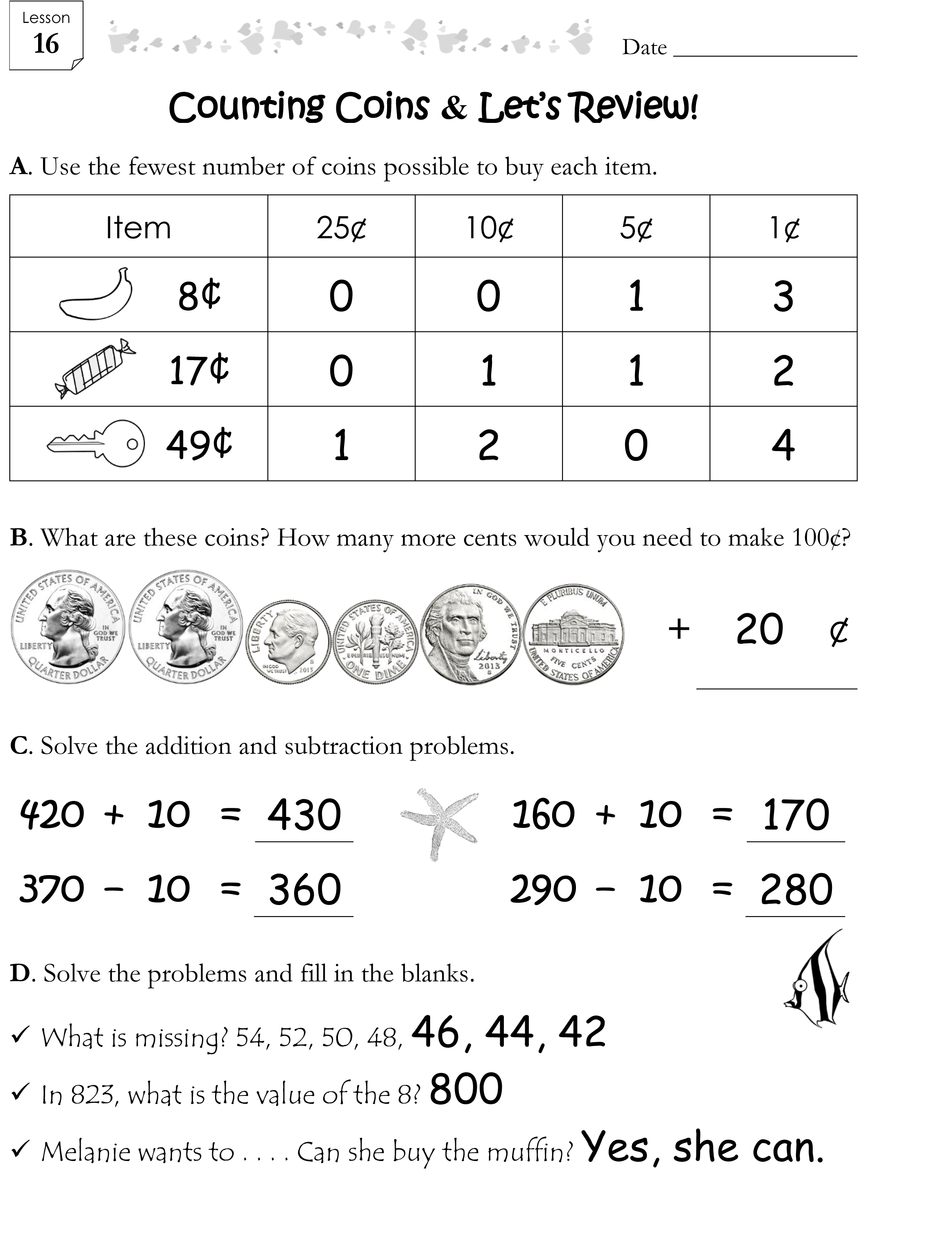ep-math-3-printables-answers lesson 16 – Easy Peasy All-in-One Homeschool