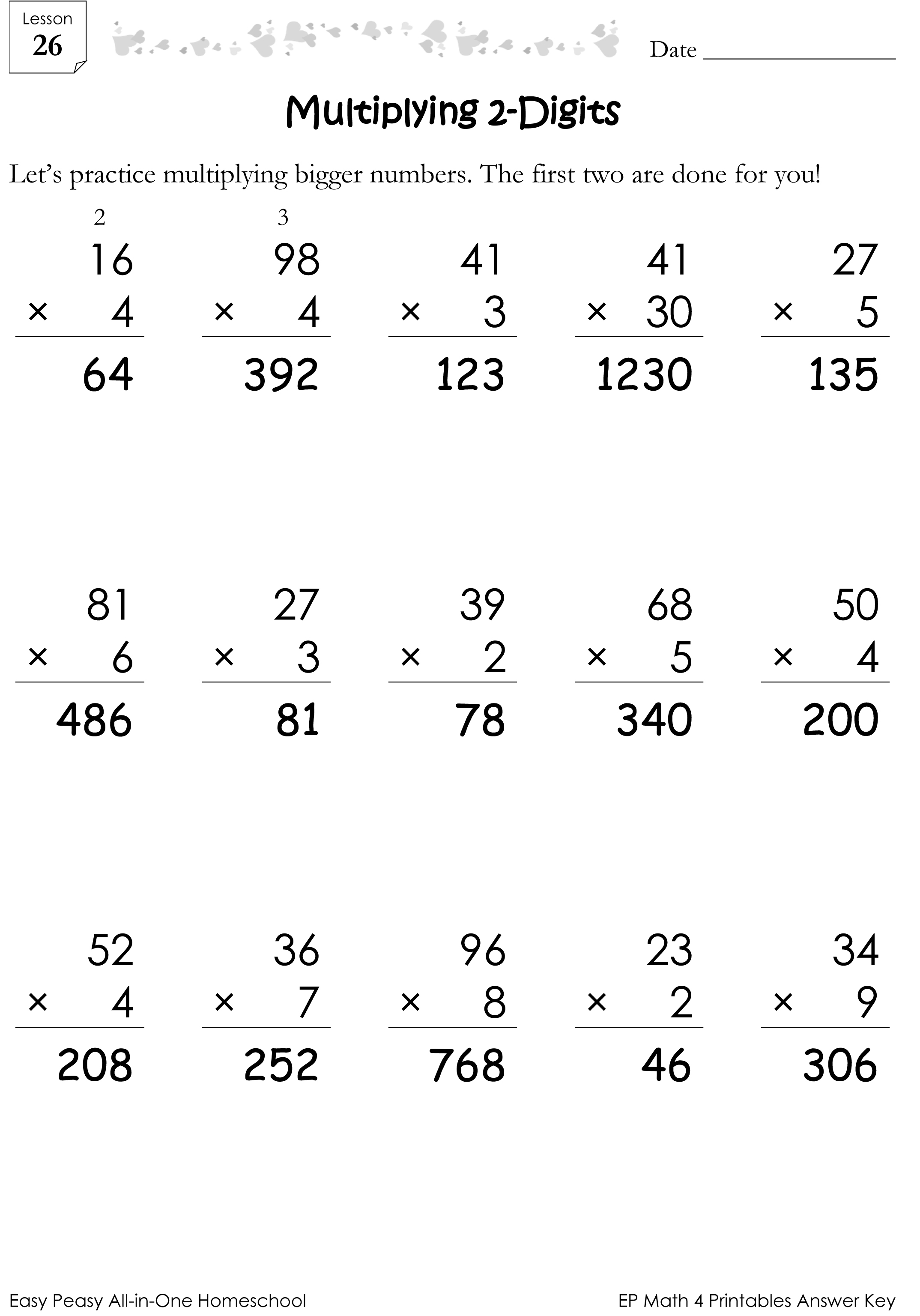 ep-math-4-printables-answers lesson 26 – Easy Peasy All-in-One Homeschool
