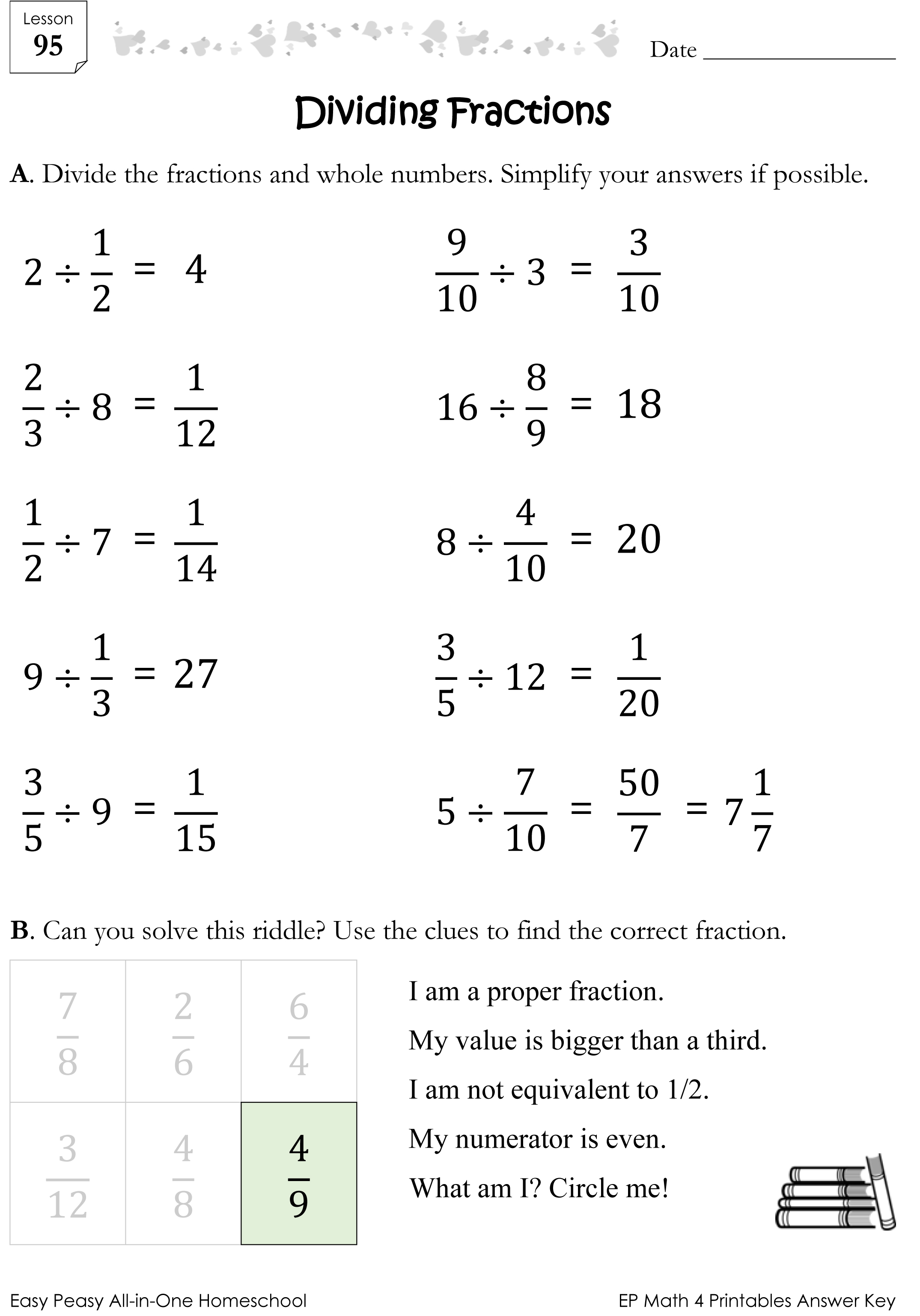 ep-math-4-printables-answers lesson 95 – Easy Peasy All-in-One Homeschool